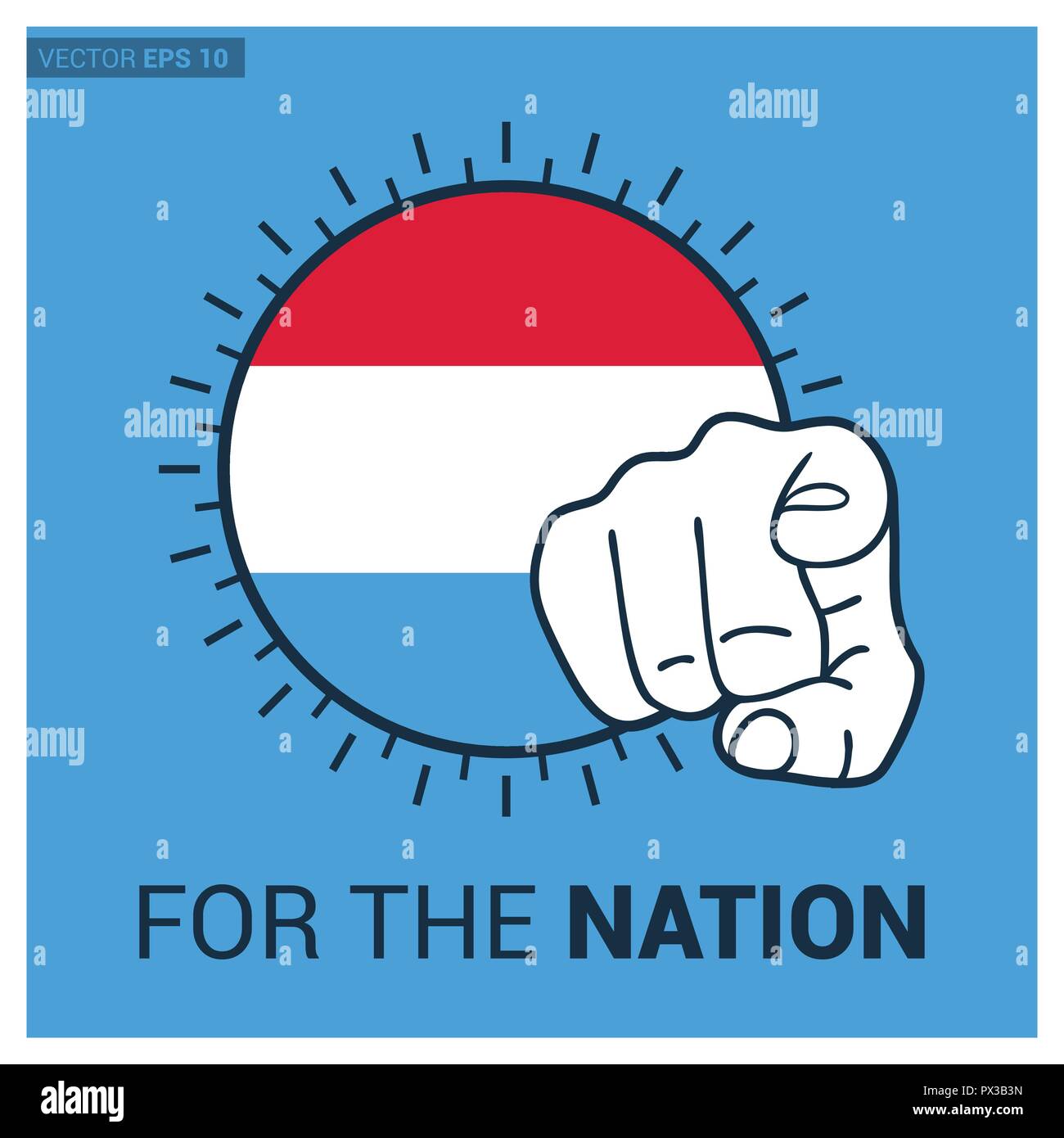 Country flag for nation with creative design vector Stock Vector Image ...