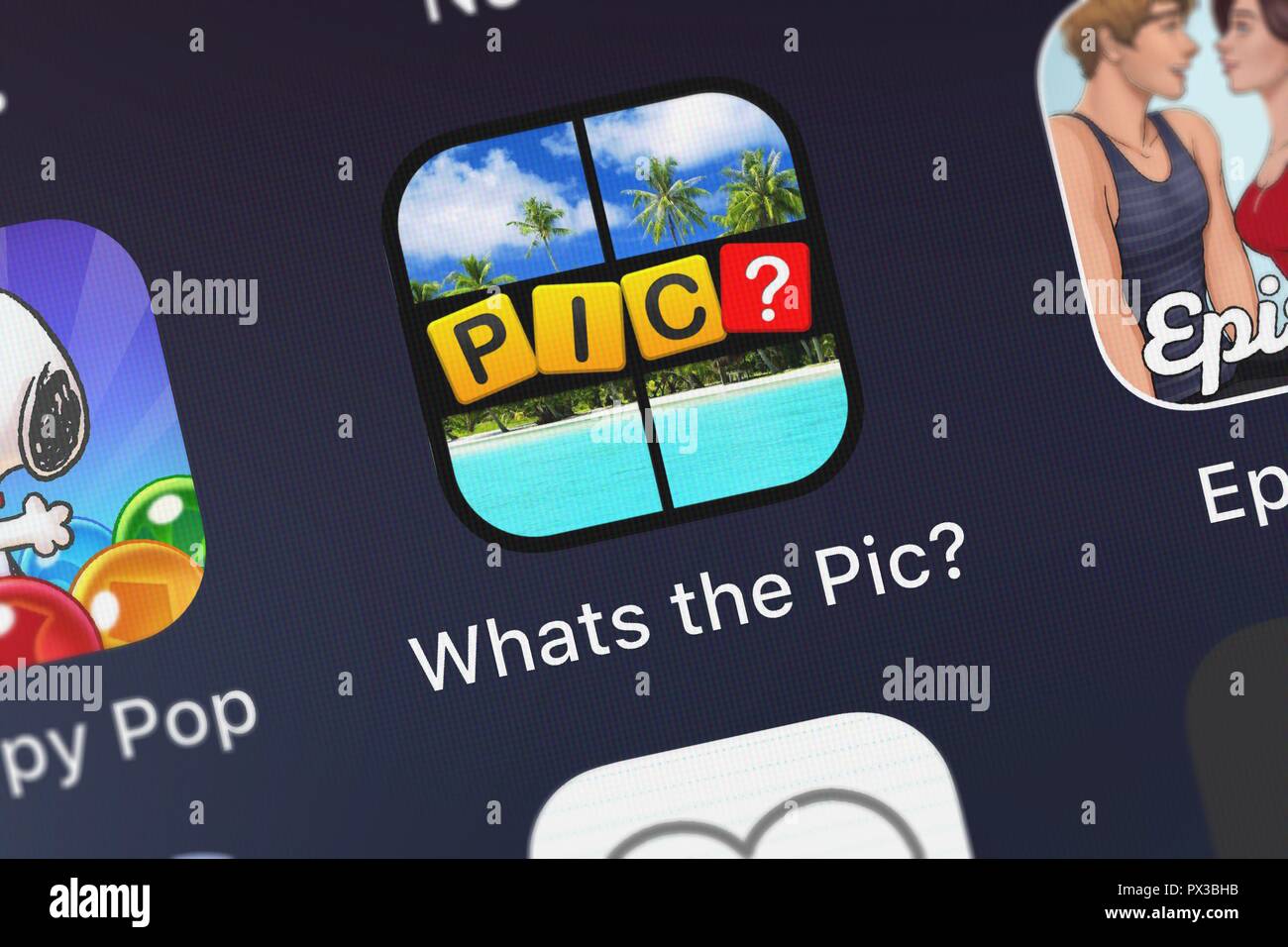 London, United Kingdom - October 19, 2018: Screenshot of the mobile app ...