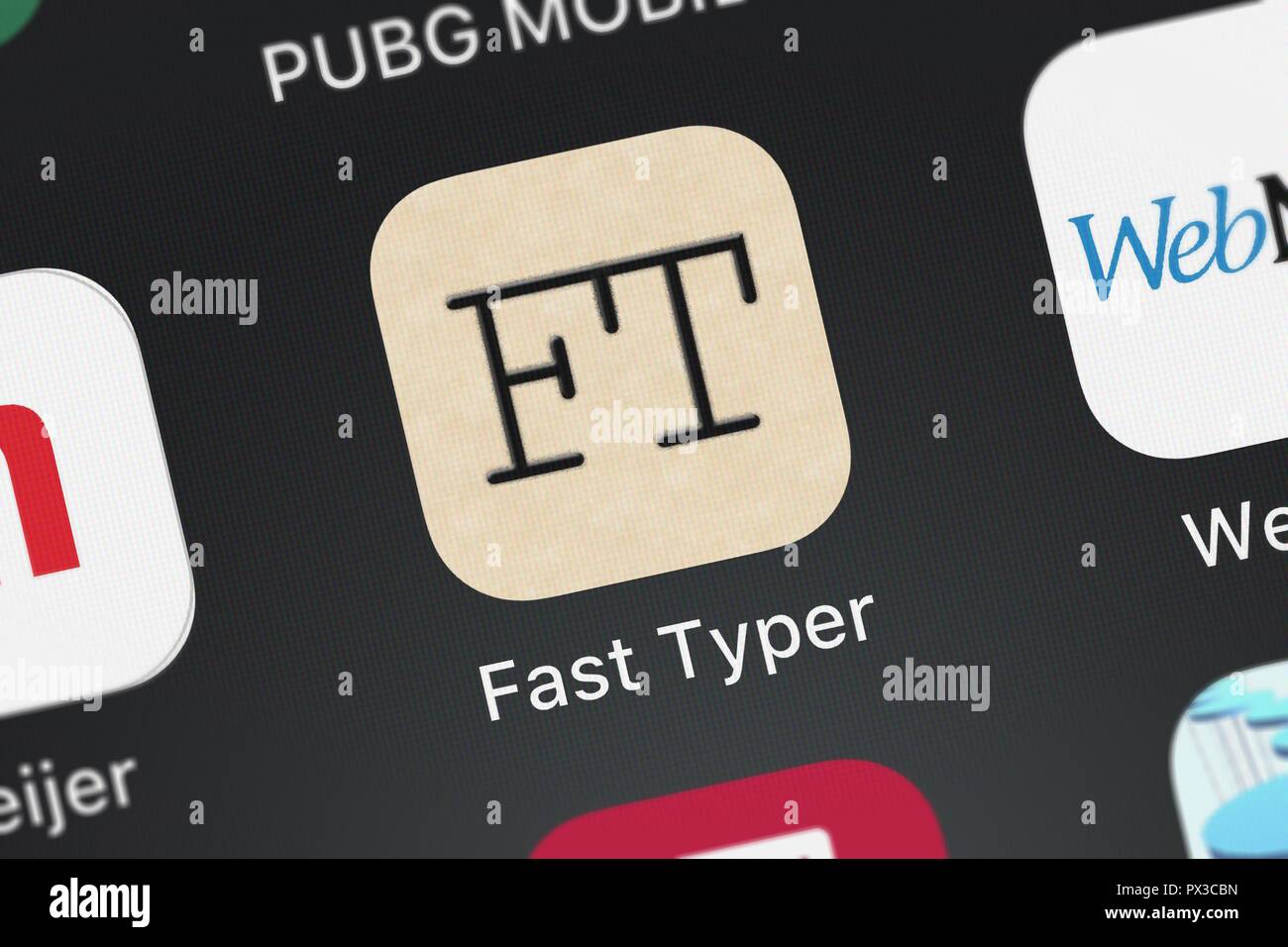 London, United Kingdom - October 19, 2018: Close-up shot of the Fast ...