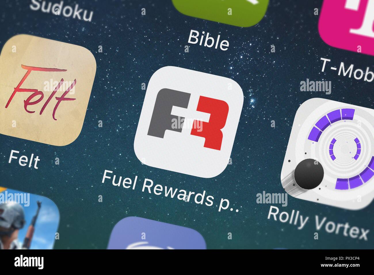 London, United Kingdom - October 19, 2018: Close-up shot of the Fuel ...