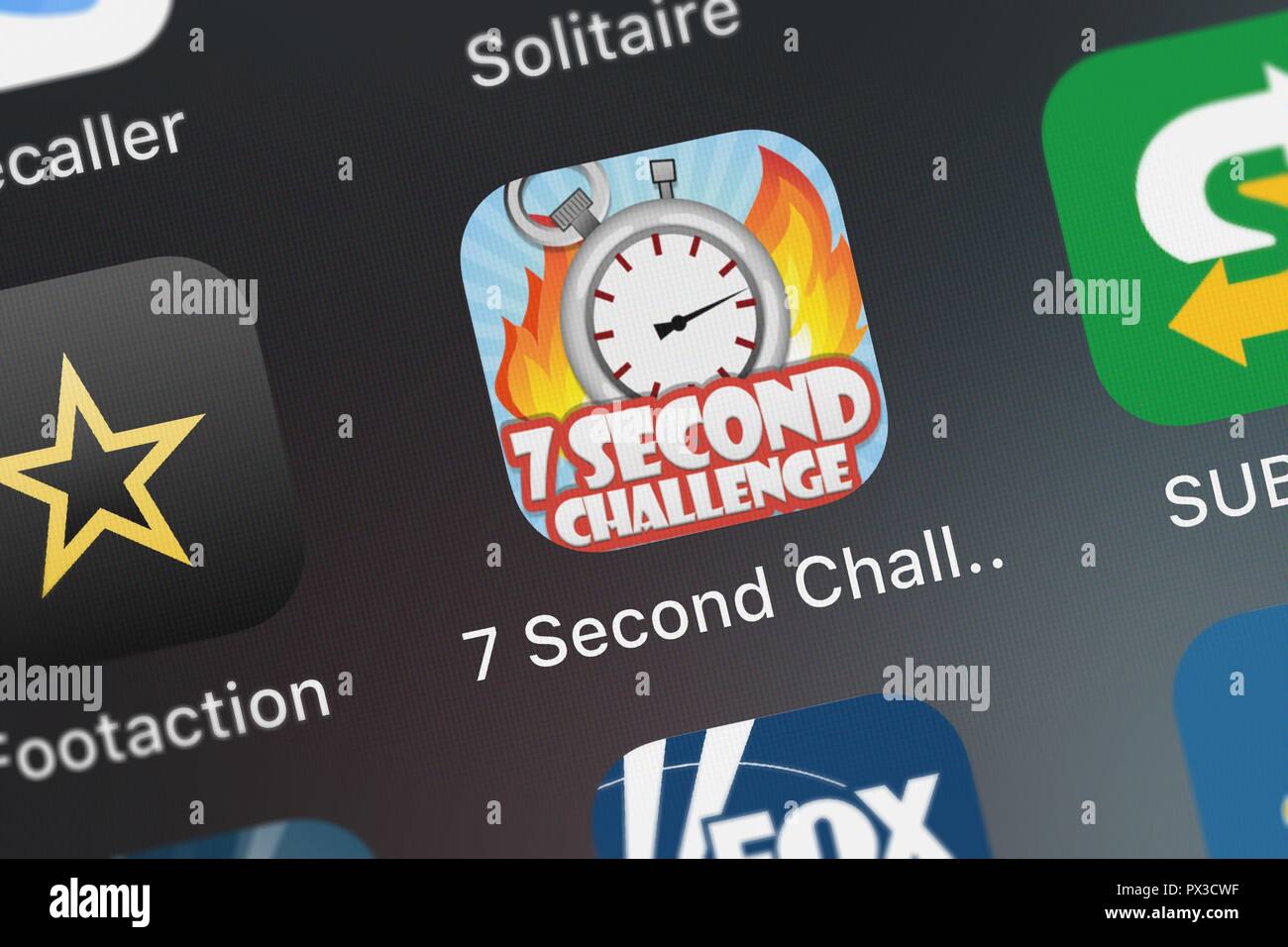 London, United Kingdom - October 19, 2018: The The 7 Second Challenge ...