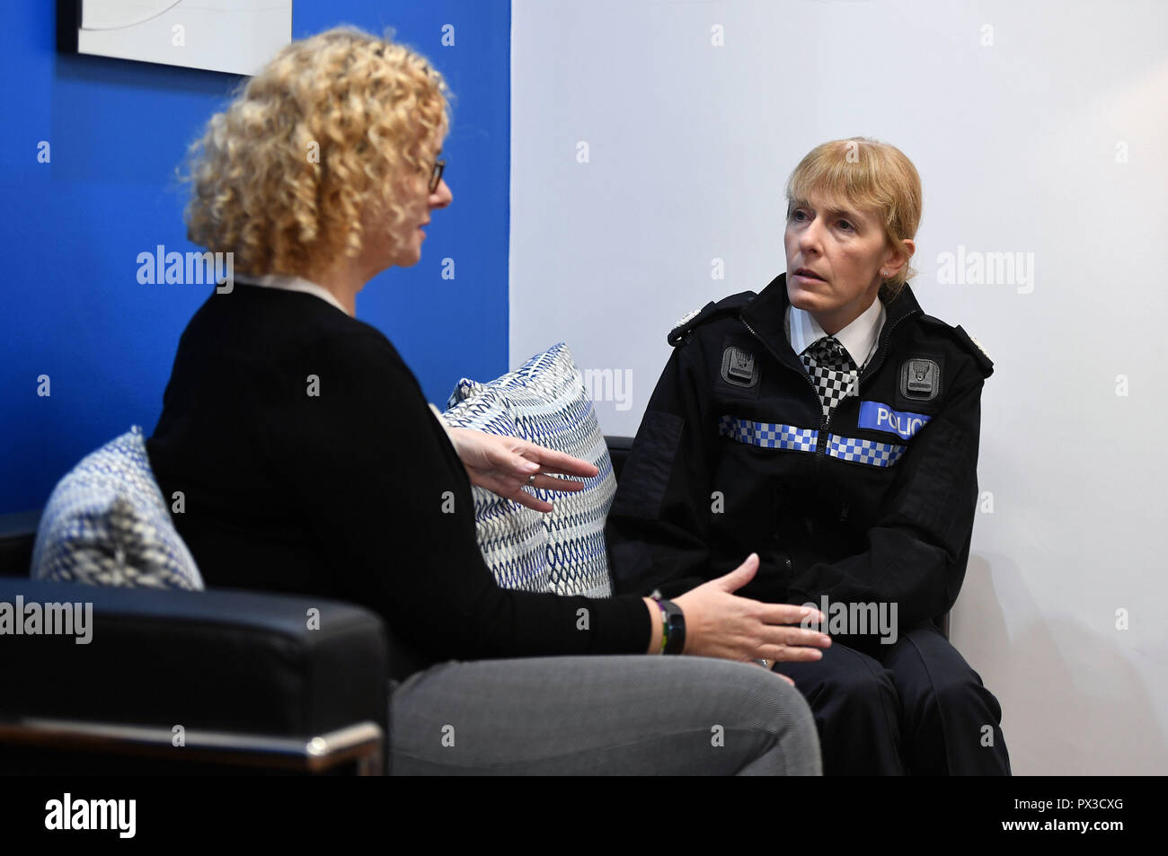 Assistant Chief Constable Jackie Sebire of Bedfordshire Police (right ...
