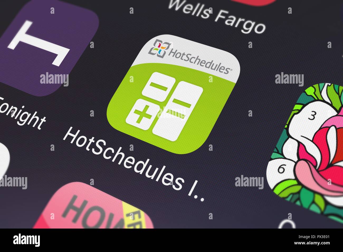 London, United Kingdom - October 19, 2018: Close-up shot of the ...