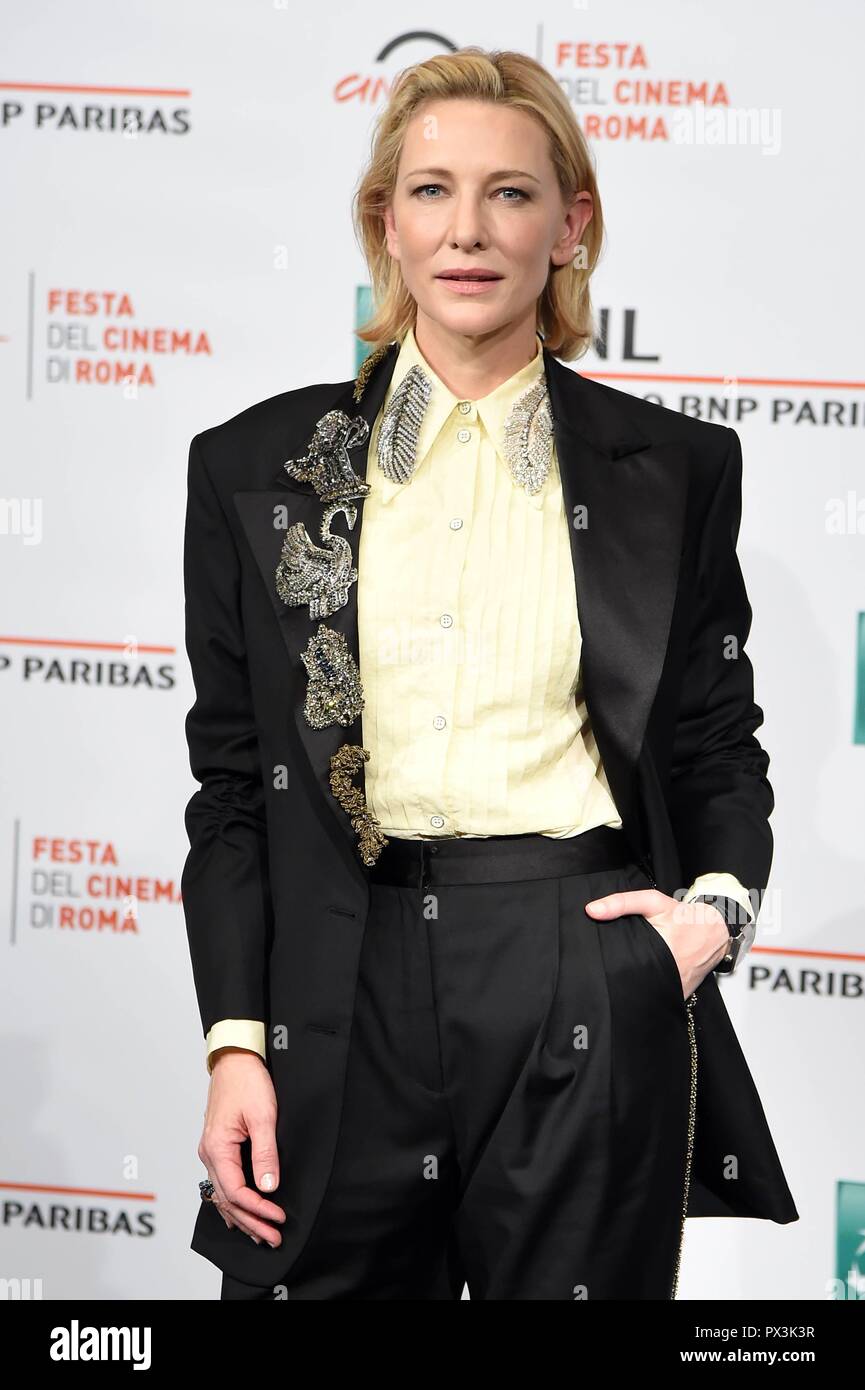 Rome, Italy. 19th Oct, 2018. Roma Cinema Fest 2018. Rome Film Festival. Photocall Cate Blanchett ...