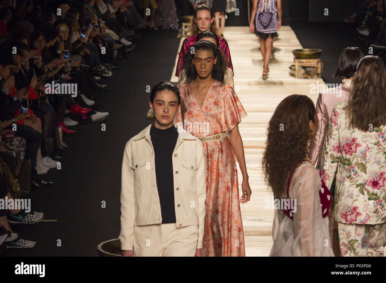 October 18, 2018 - Some models on the catwalk of 'Ancestral Masters' in the second of the ...