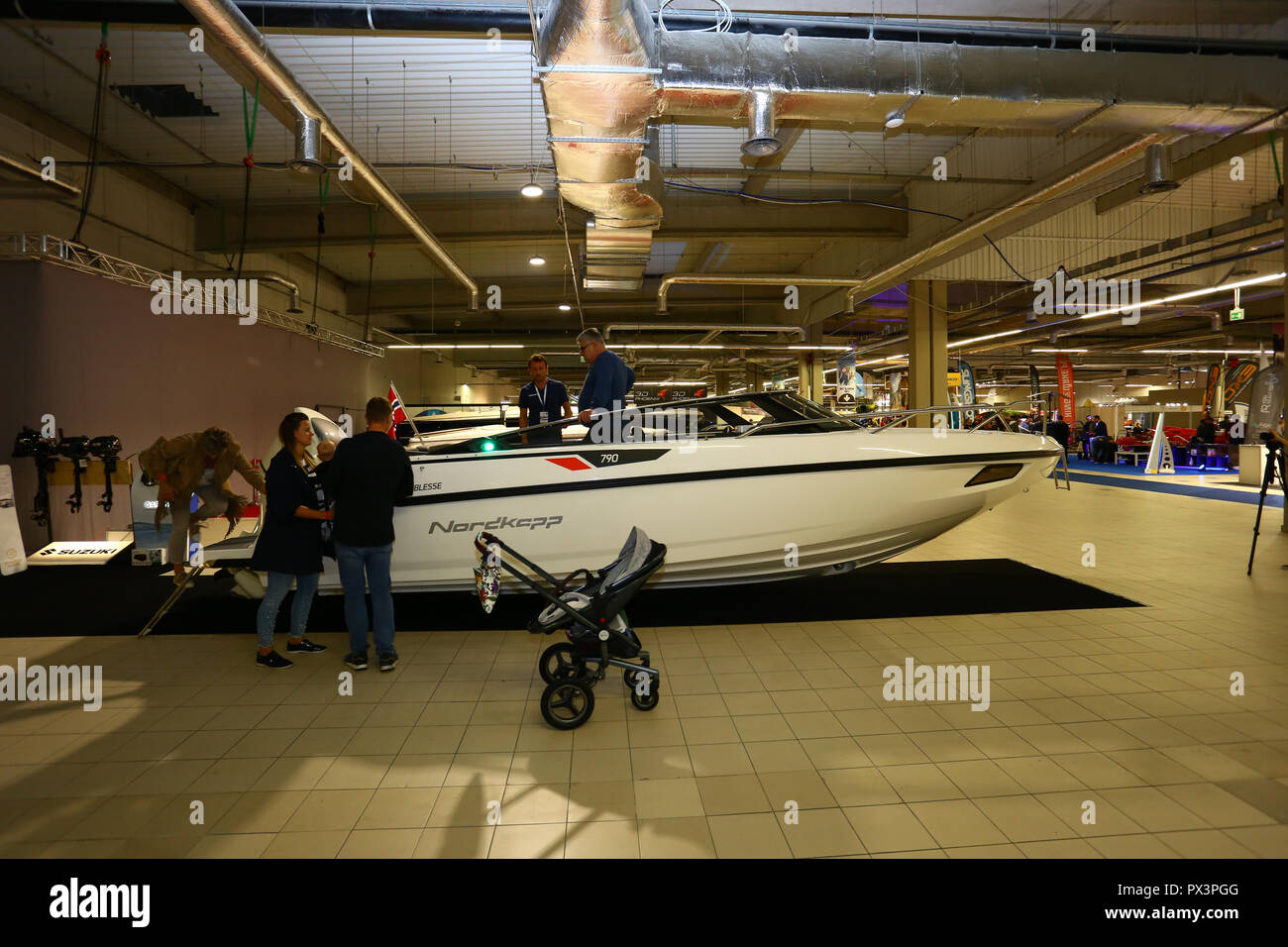 Nadarzyn, Poland, 19th October 2018: Yacht presentation at Yacht Salon ...