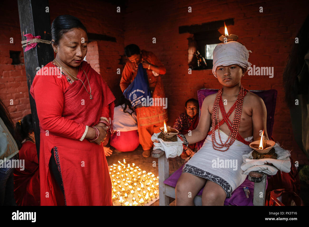 Nepalese worship durga hi-res stock photography and images - Alamy