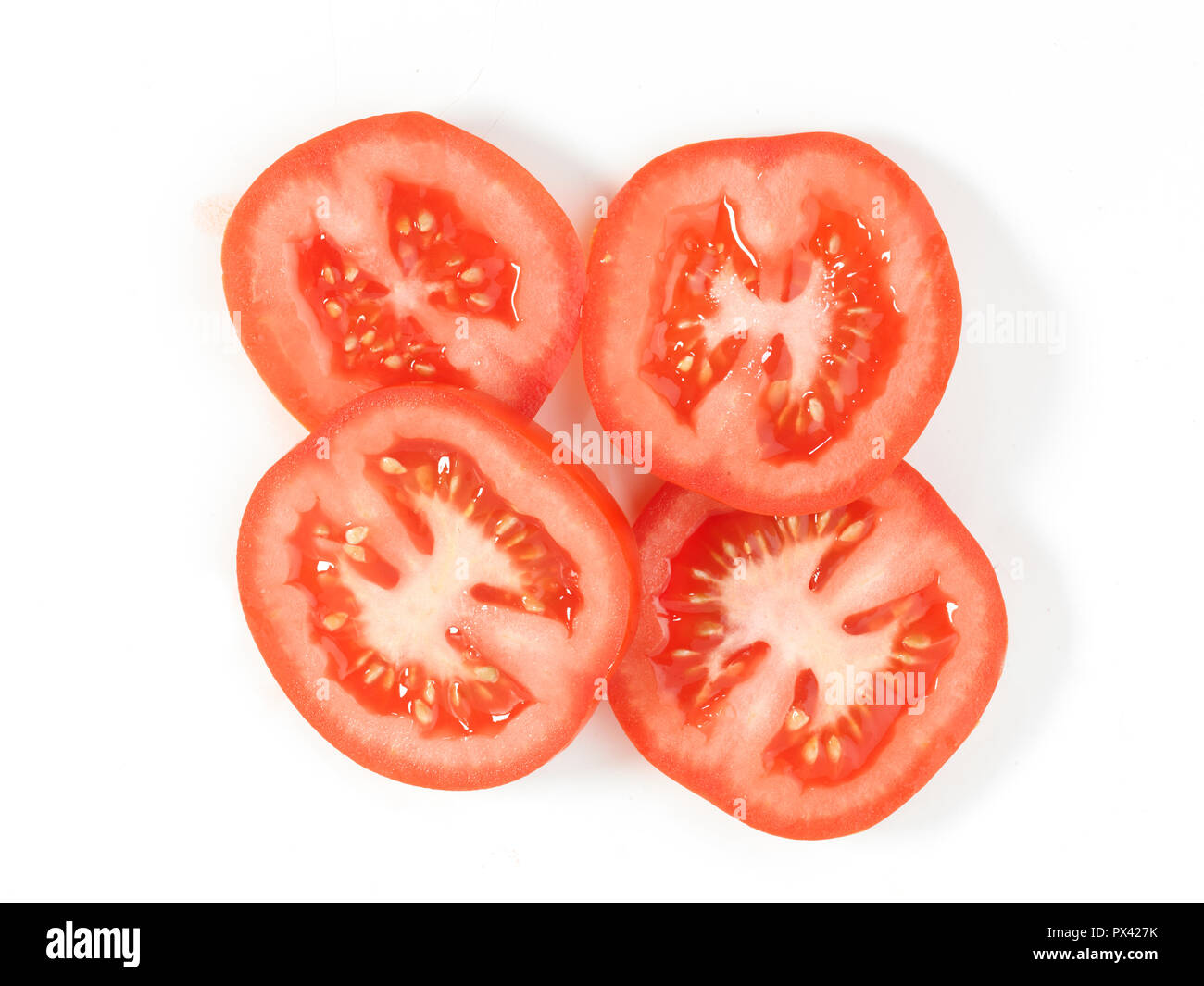 Sliced Tomatoes On Plate