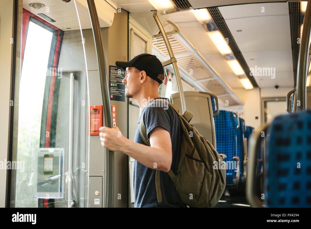 Teenager backpack door hi-res stock photography and images - Alamy