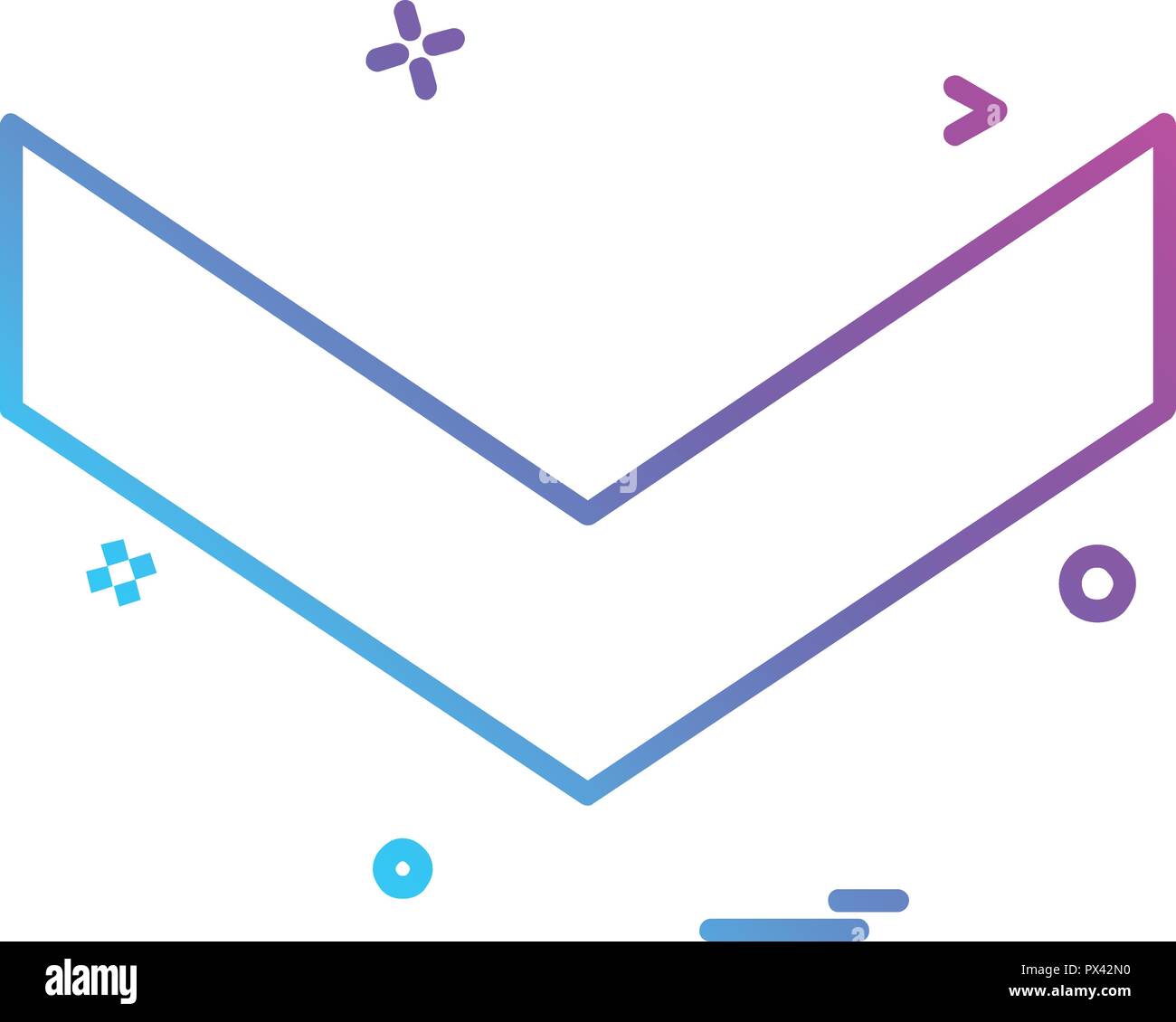 Down arrow icon design vector Stock Vector Image & Art - Alamy