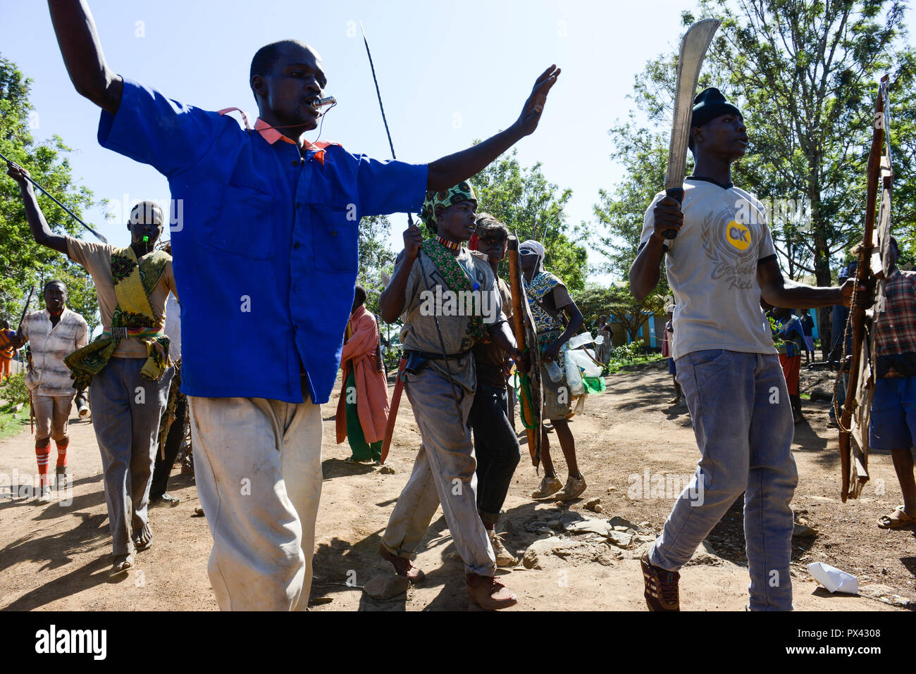 TANZANIA Mara, Tarime, village Masanga, region of the Kuria tribe who ...