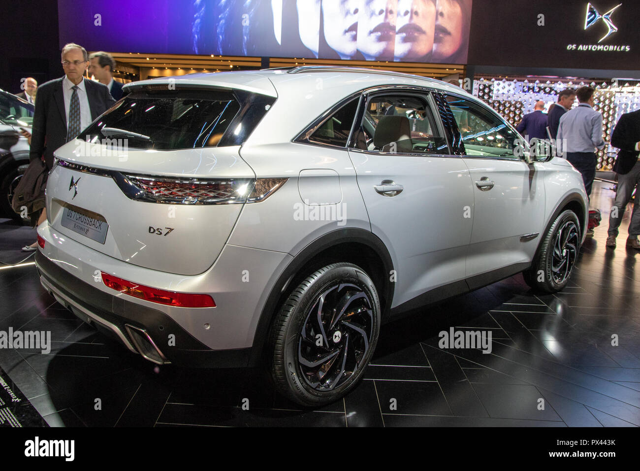PARIS - OCT 2, 2018: Citroen DS7 Crossback E-Tense car showcased at the Paris Motor Show Stock ...