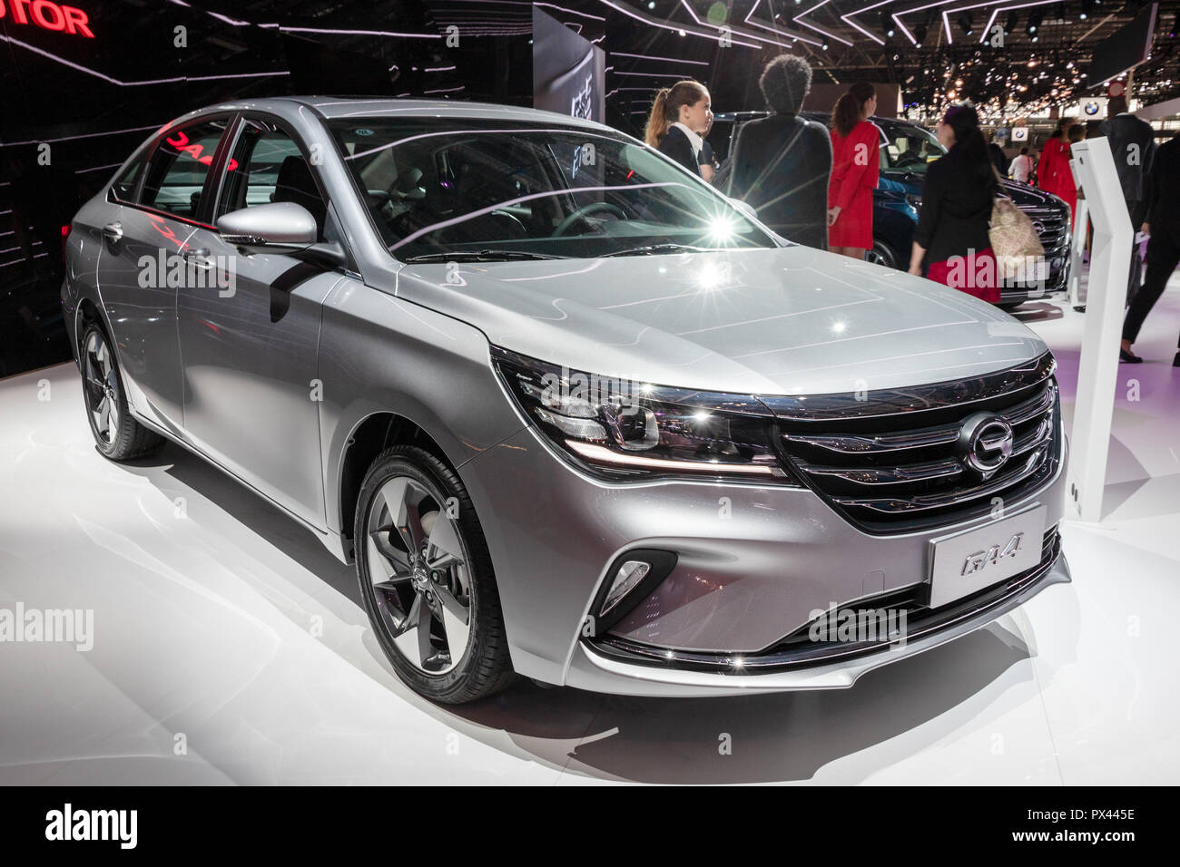 PARIS - OCT 2, 2018: GAC GA4 Sedan car showcased at the Paris Motor ...