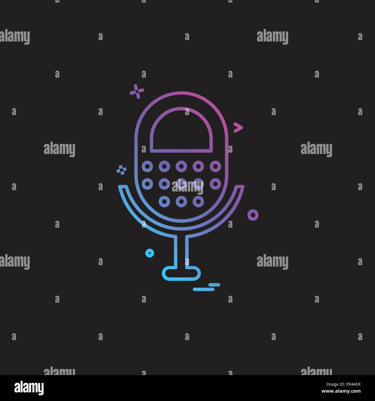 Microphone icon design vector Stock Vector Image & Art - Alamy