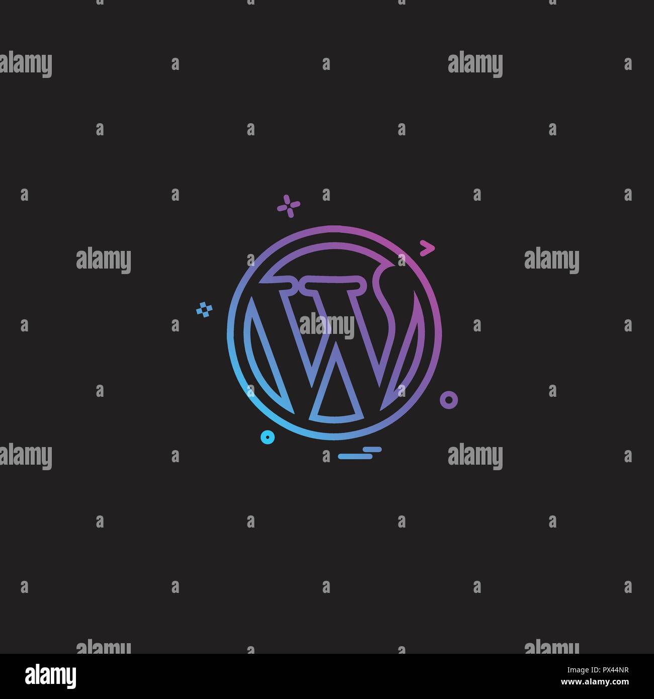 Wordpress icon design vector Stock Vector Image & Art - Alamy