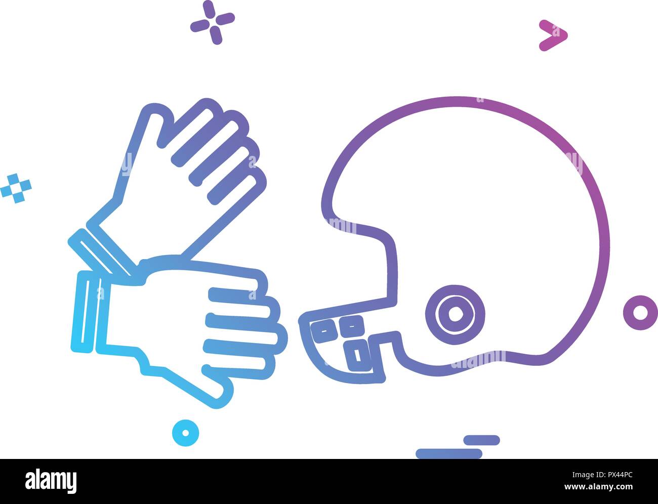 Championship cricket gloves halmet icon vector design Stock Vector ...