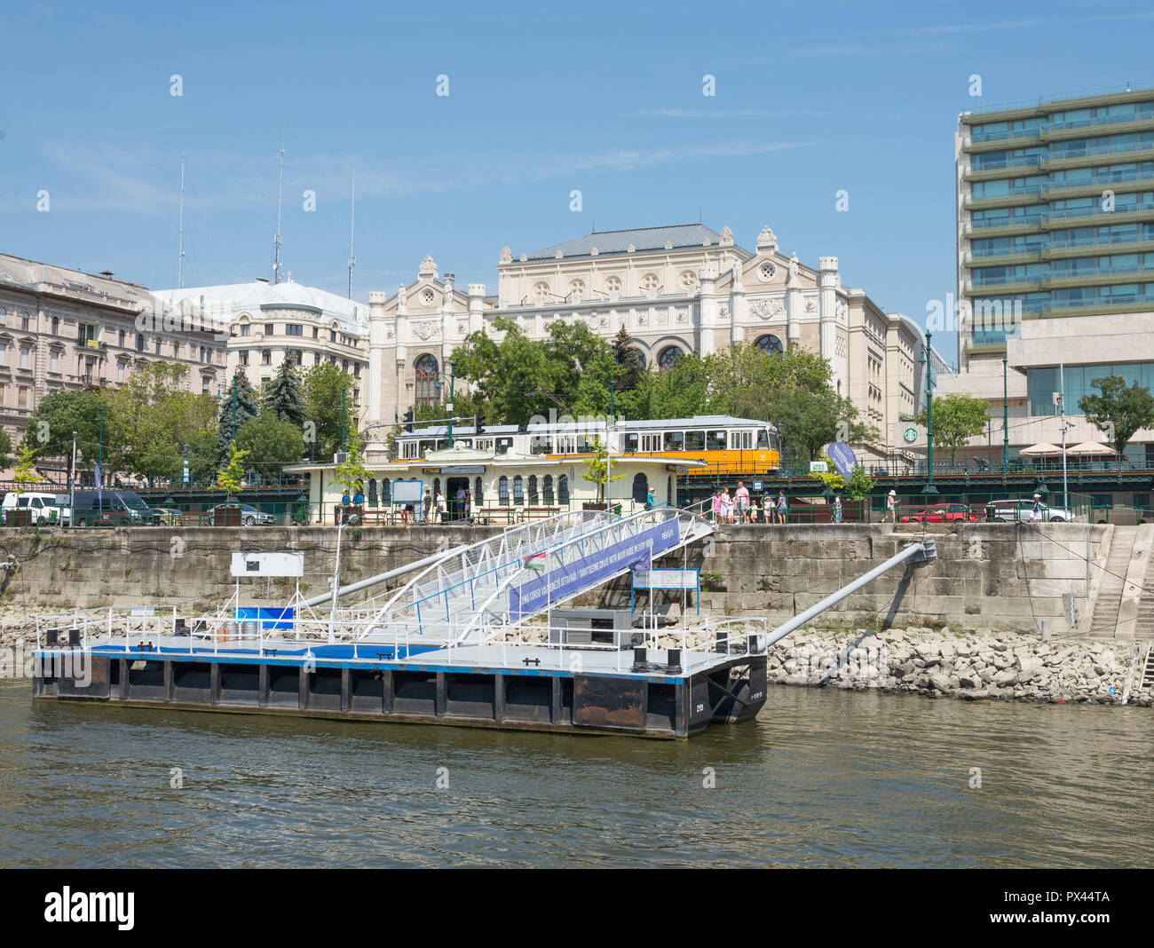 Budapest, Hungary - 8 august, 2018: landscape with a view of the Danube ...