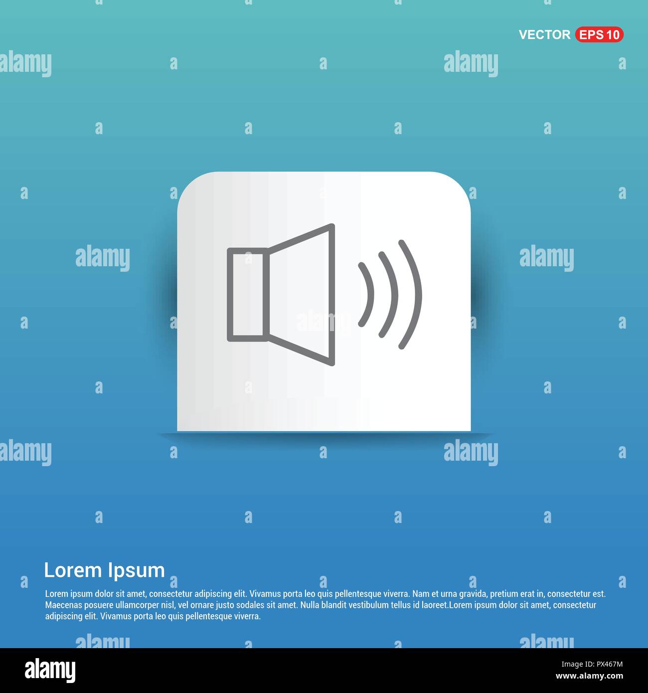 Sound volume icon - Blue Sticker button Stock Vector Image & Art - Alamy