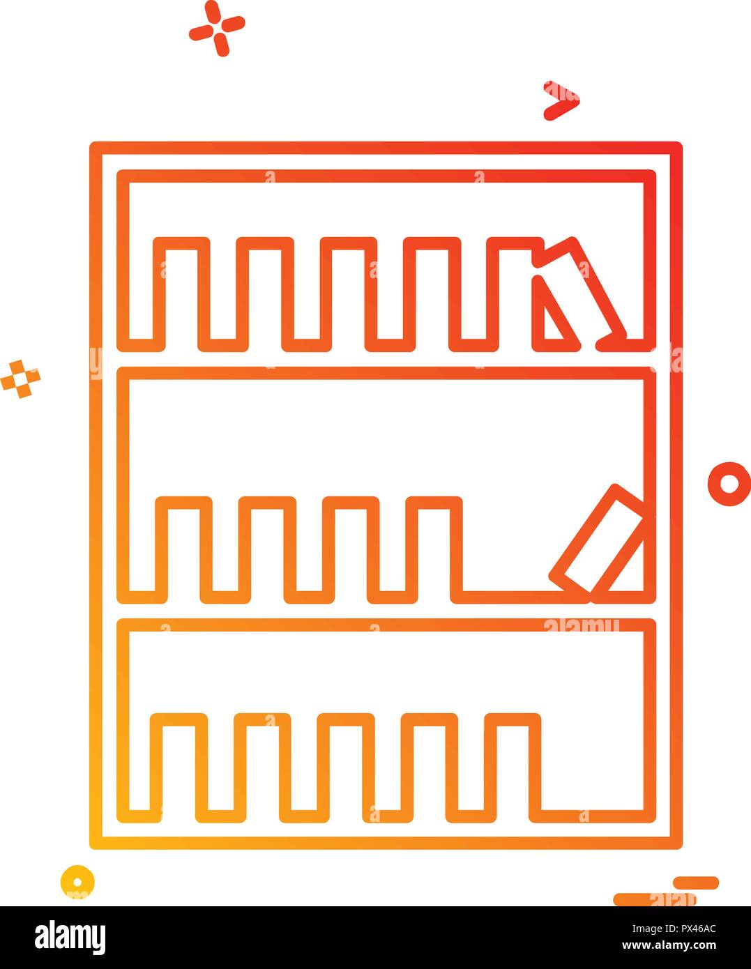 Library icon design vector Stock Vector Image & Art - Alamy