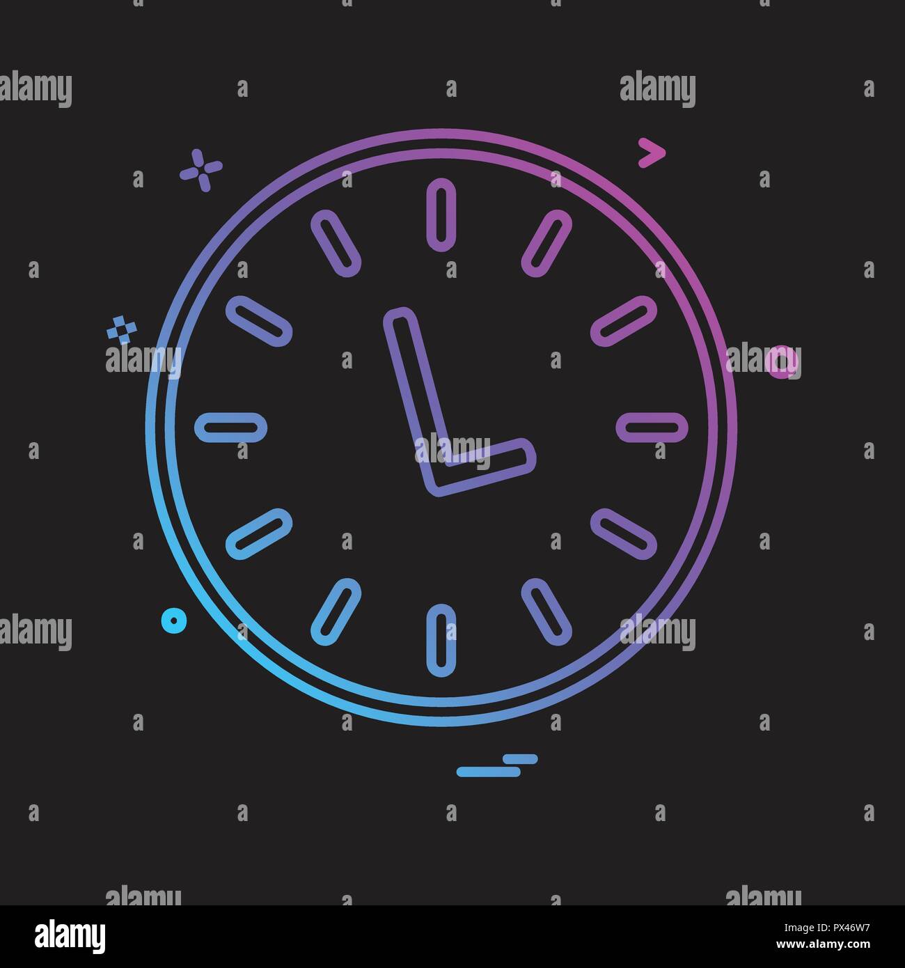 Clock icon design vector Stock Vector Image & Art - Alamy