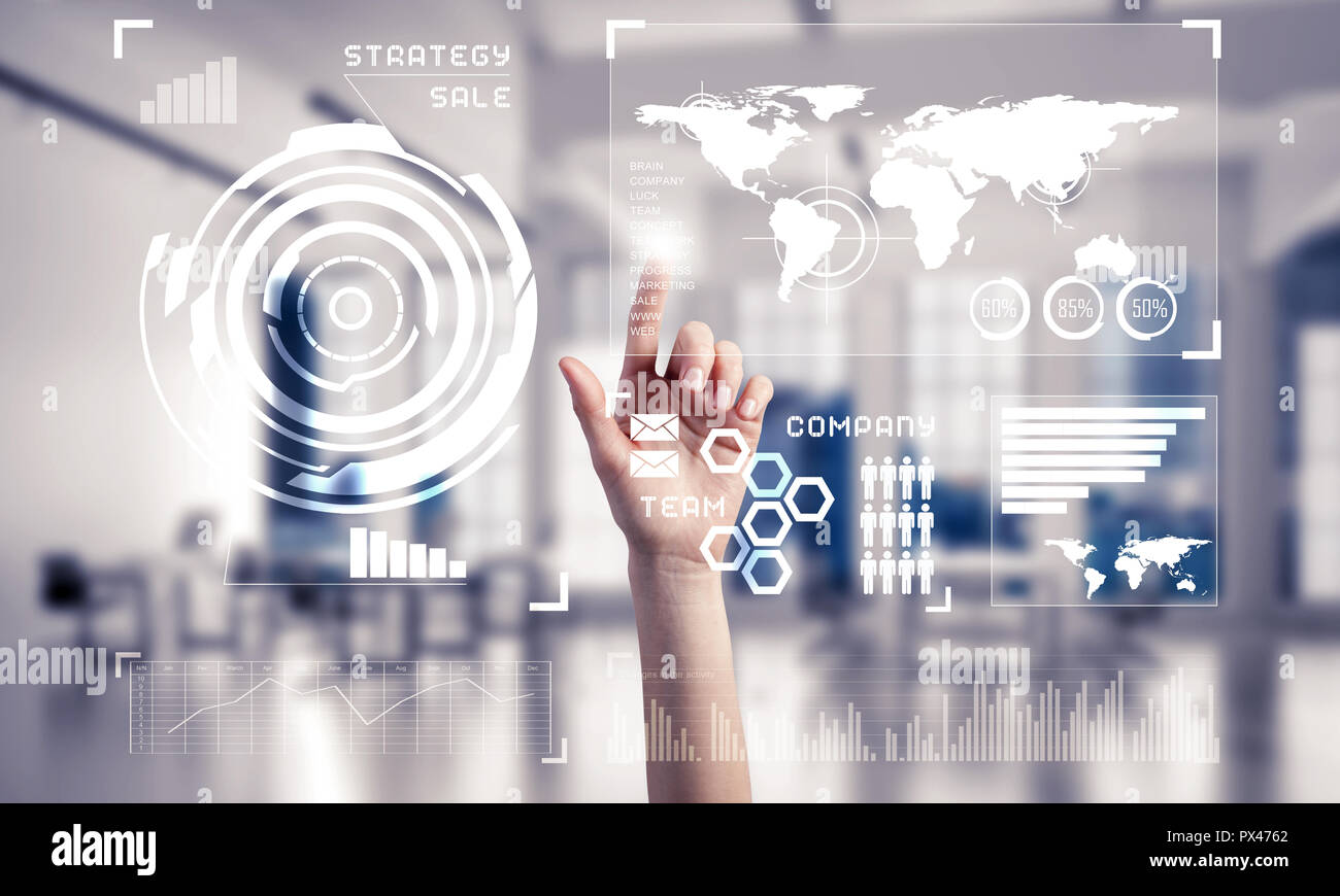 Concept of using modern technologies for business globalization Stock ...