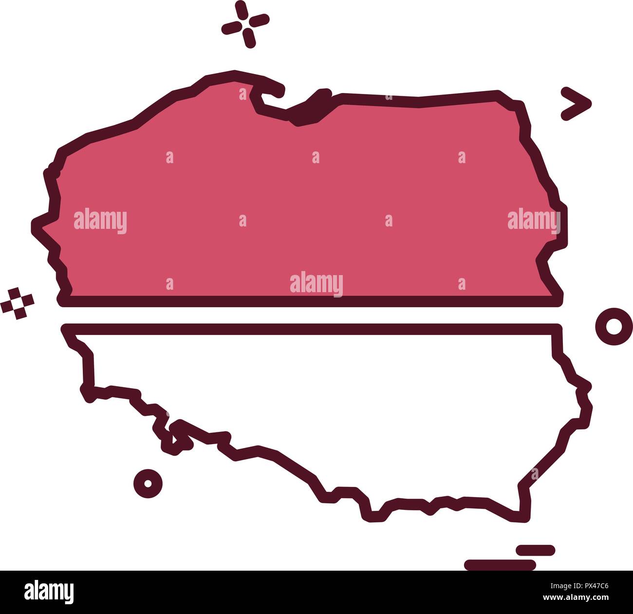 Poland map icon design vector Stock Vector Image & Art - Alamy