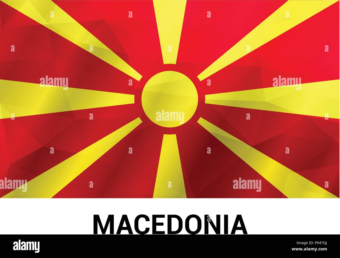 Macedonia flag design vector Stock Vector Image & Art - Alamy