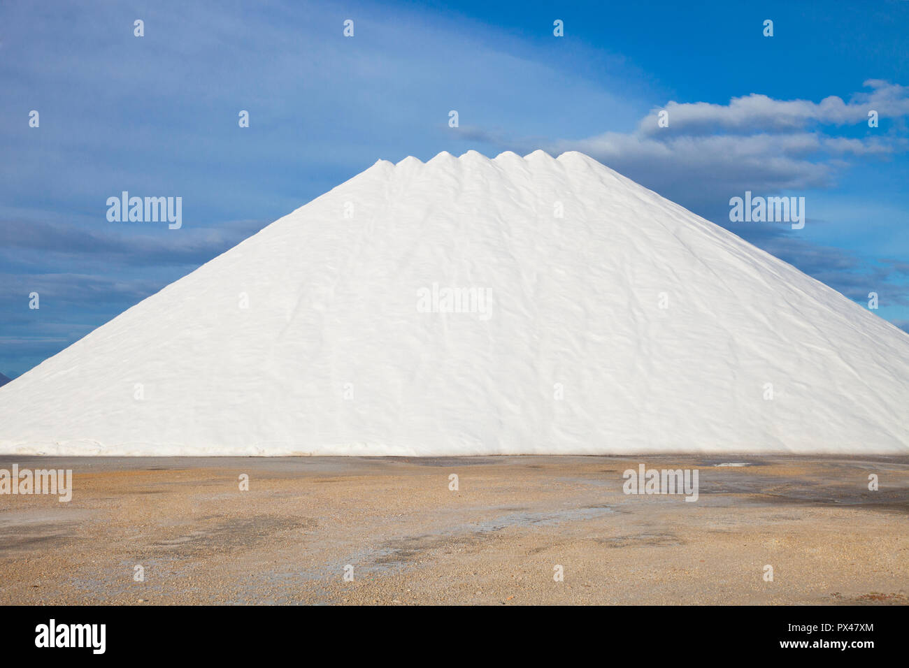 mountains of sea salt stored Stock Photo - Alamy