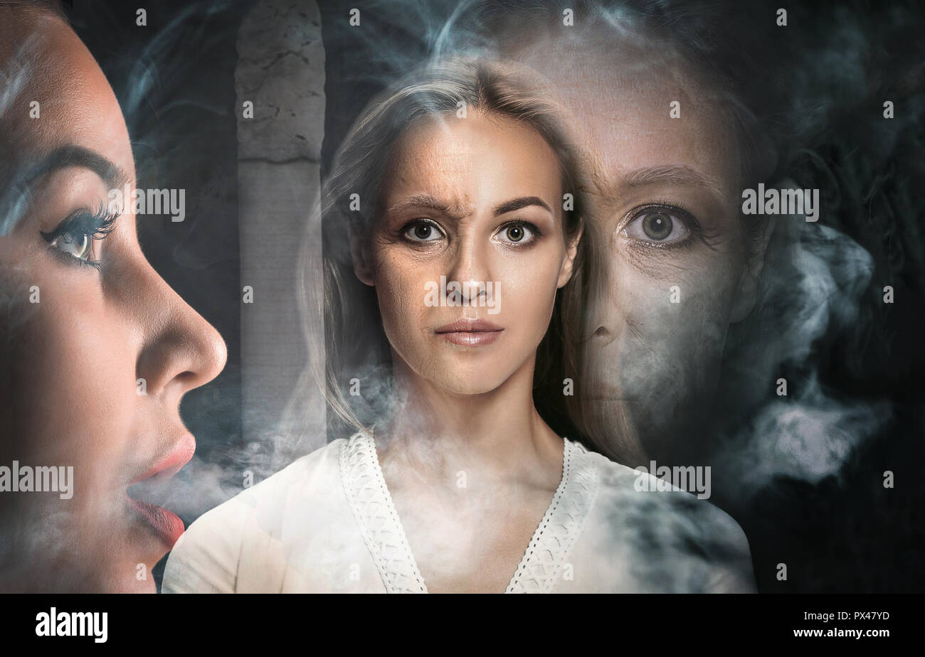 Portrait smoke hi-res stock photography and images - Alamy