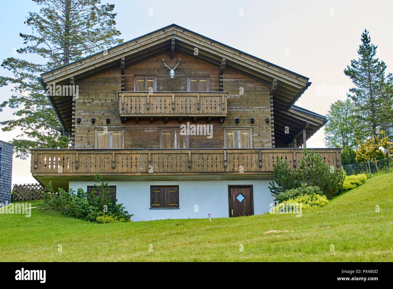 Mountain Hut in Austria (Pfänder, Bregenz Stock Photo - Alamy