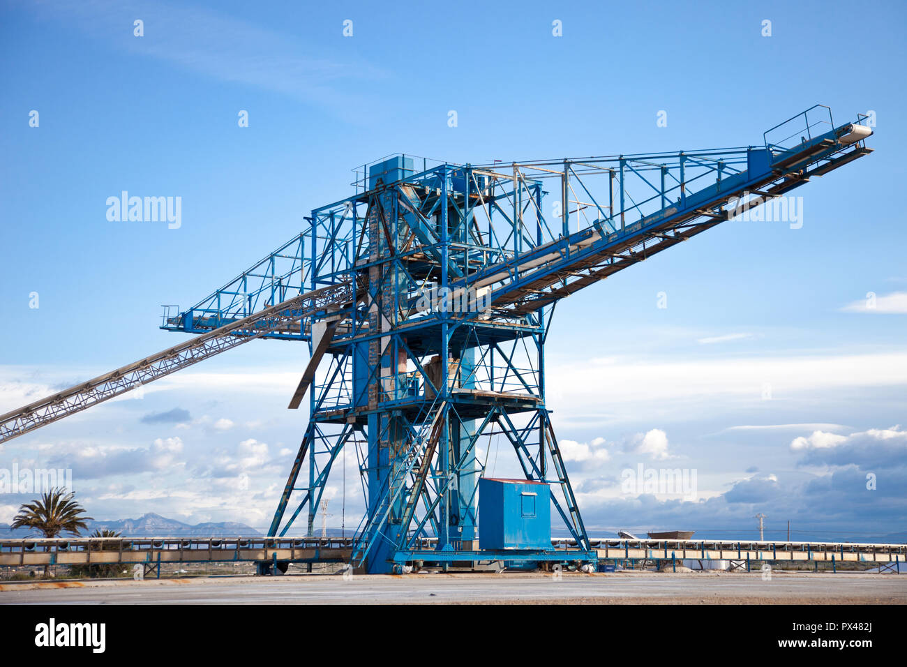 manufactured by drying and storage of salt Stock Photo - Alamy