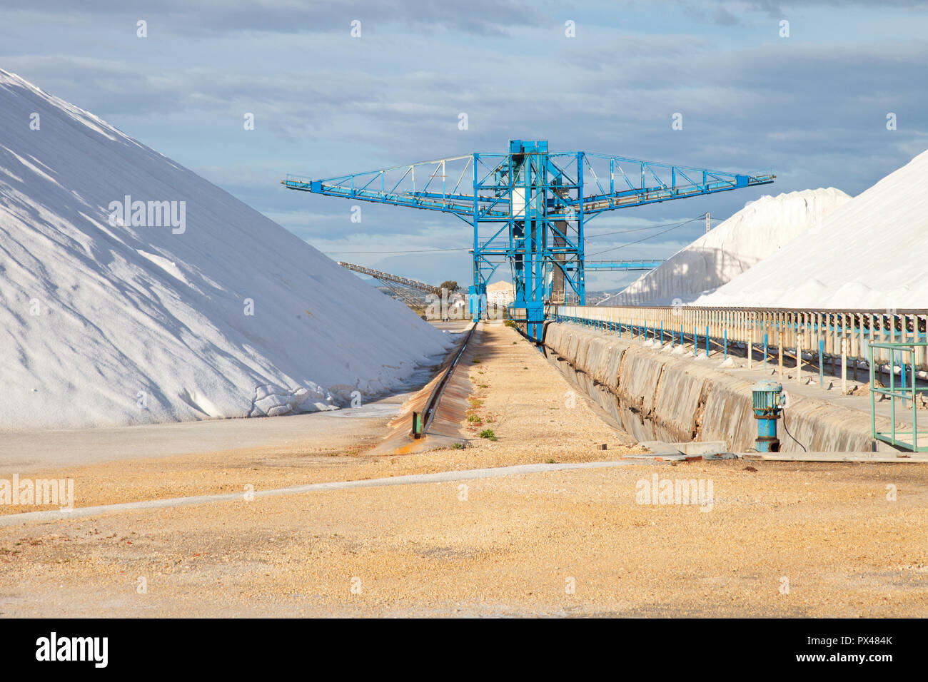 industry of manufacture and storage of salt Stock Photo - Alamy