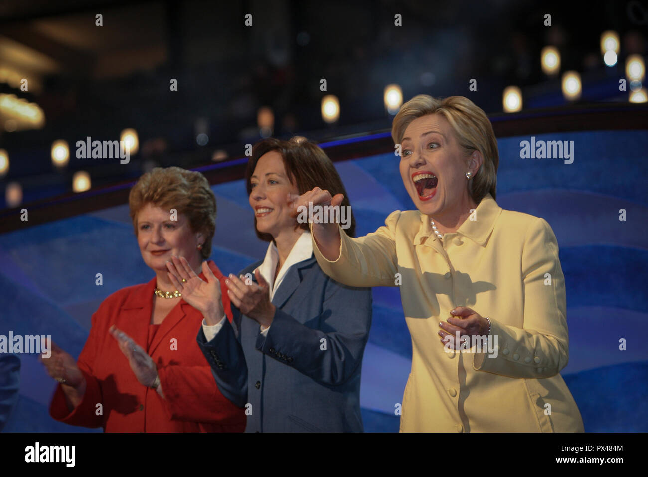 Senator Hillary Clinton along with nine Democratic female Senators take ...