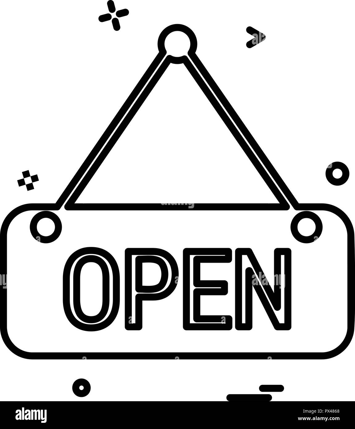 Open icon design vector Stock Vector Image & Art - Alamy