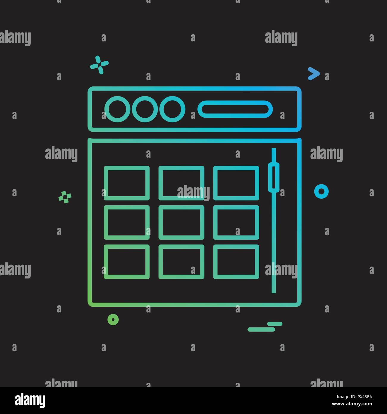 Web layouts icon design vector Stock Vector Image & Art - Alamy