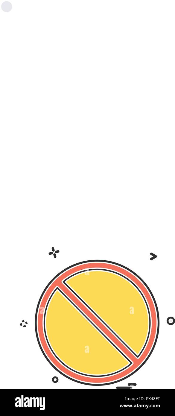 Not allowed icon design vector Stock Vector Image & Art - Alamy