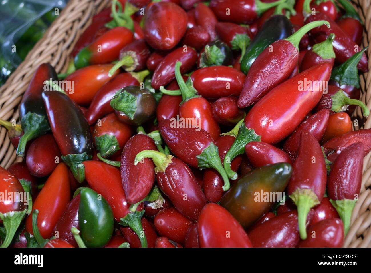Fresh Red Peppers Stock Photo - Alamy