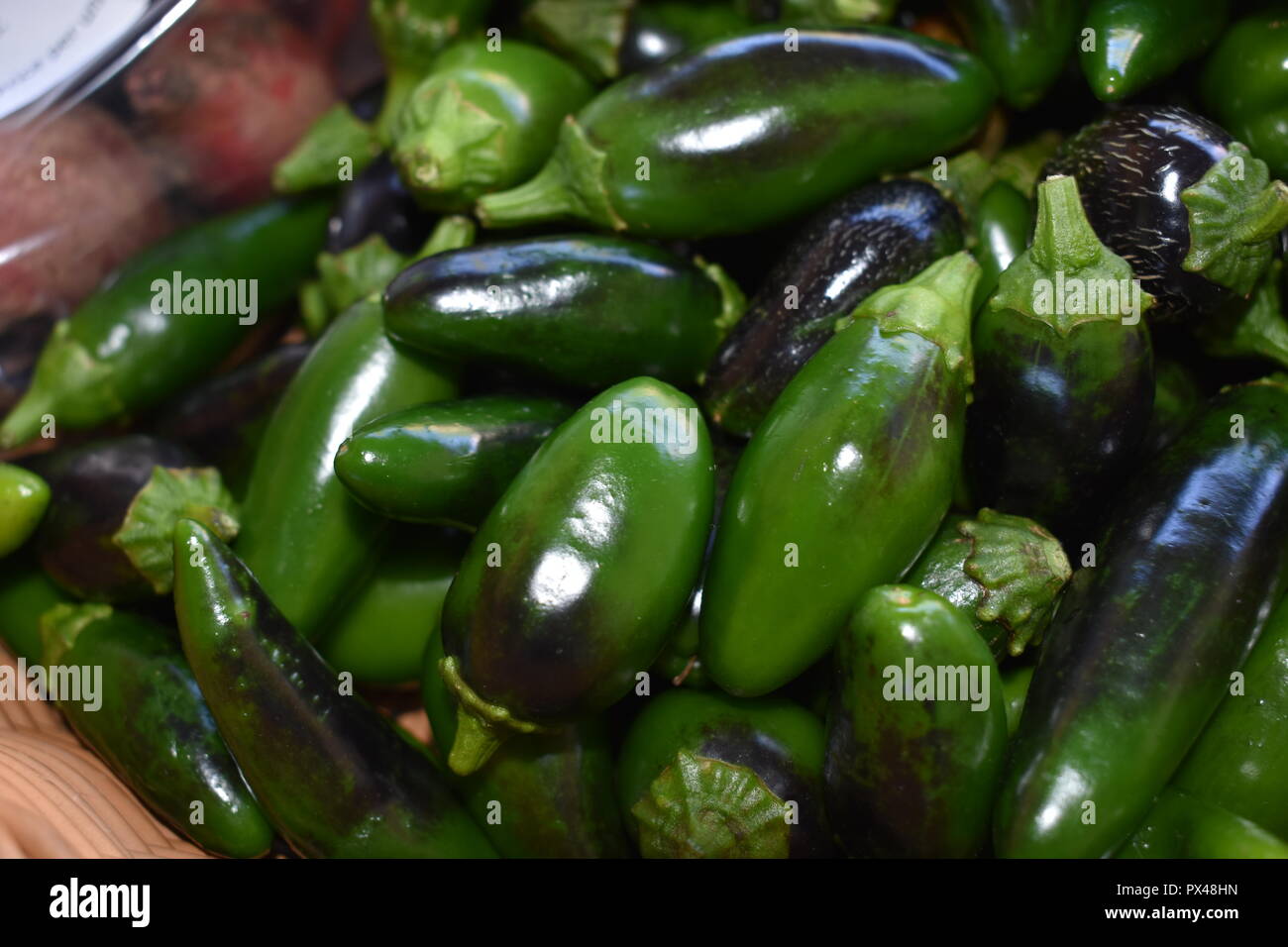 Fresh Green Peppers Stock Photo - Alamy