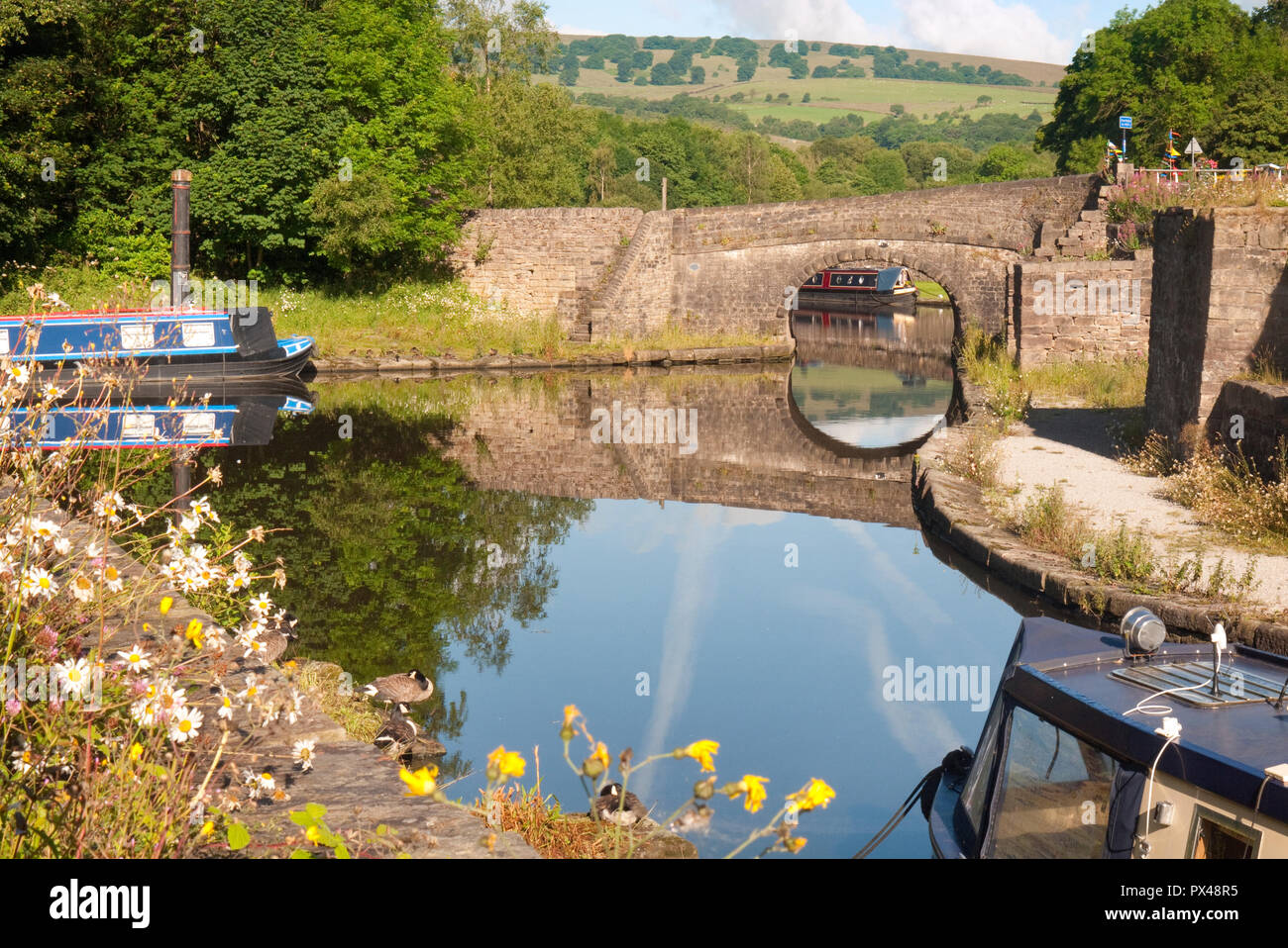 Derbyshire peak forest canal hi-res stock photography and images - Alamy