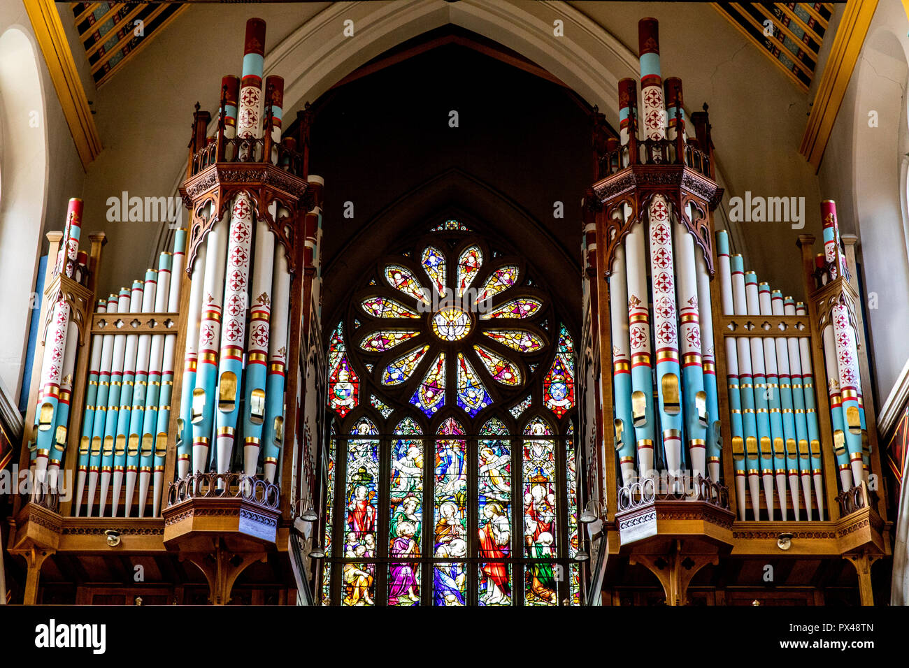 St Peter's catholic cathedral, Belfast, Northern Ireland. Organ and ...