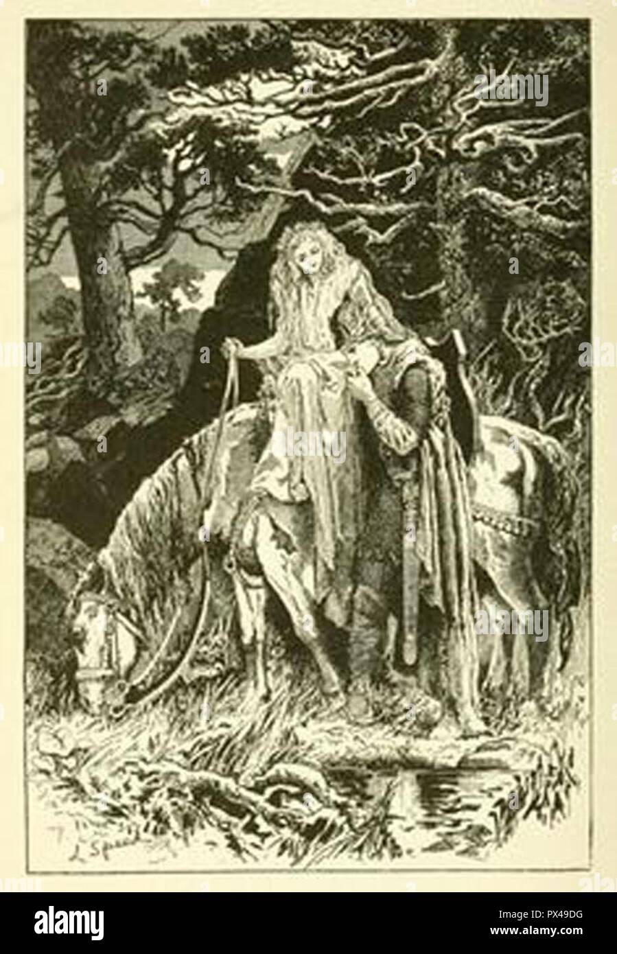 vintage arthurian artwork Stock Photo - Alamy