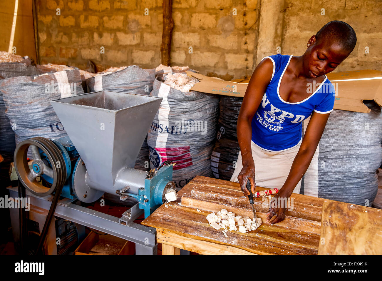 Soap factory in LomÃ©, Togo Stock Photo - Alamy