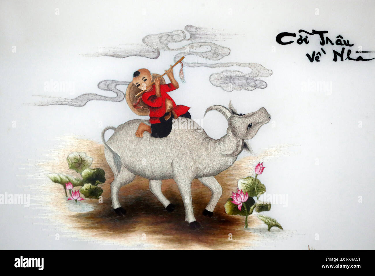 Ten Bulls or Ten Ox Herding Pictures. Riding the Bull Home. Dalat ...