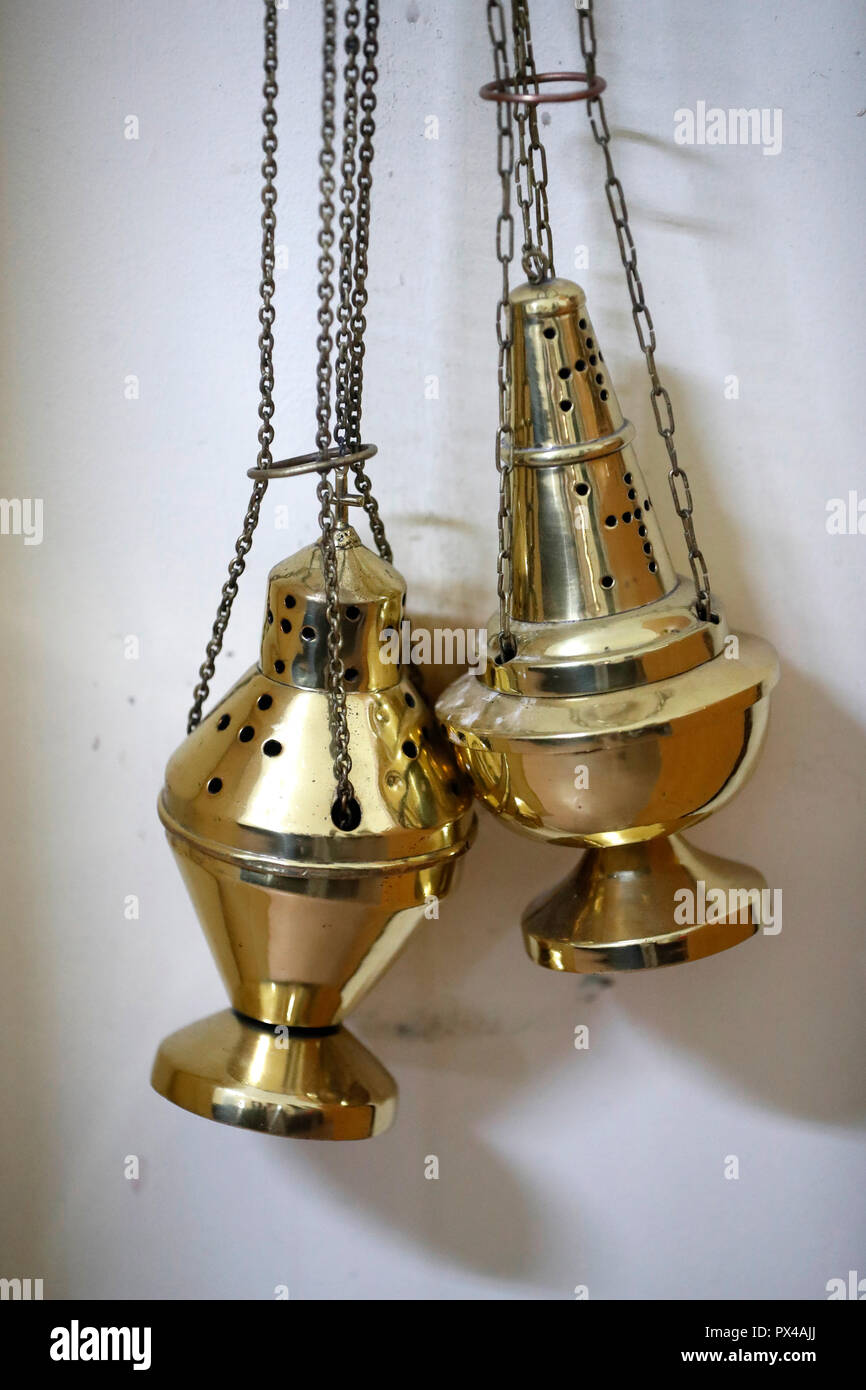 Gia Dinh Church. Thuribles for catholic mass. Ho Chi Minh City. Vietnam ...