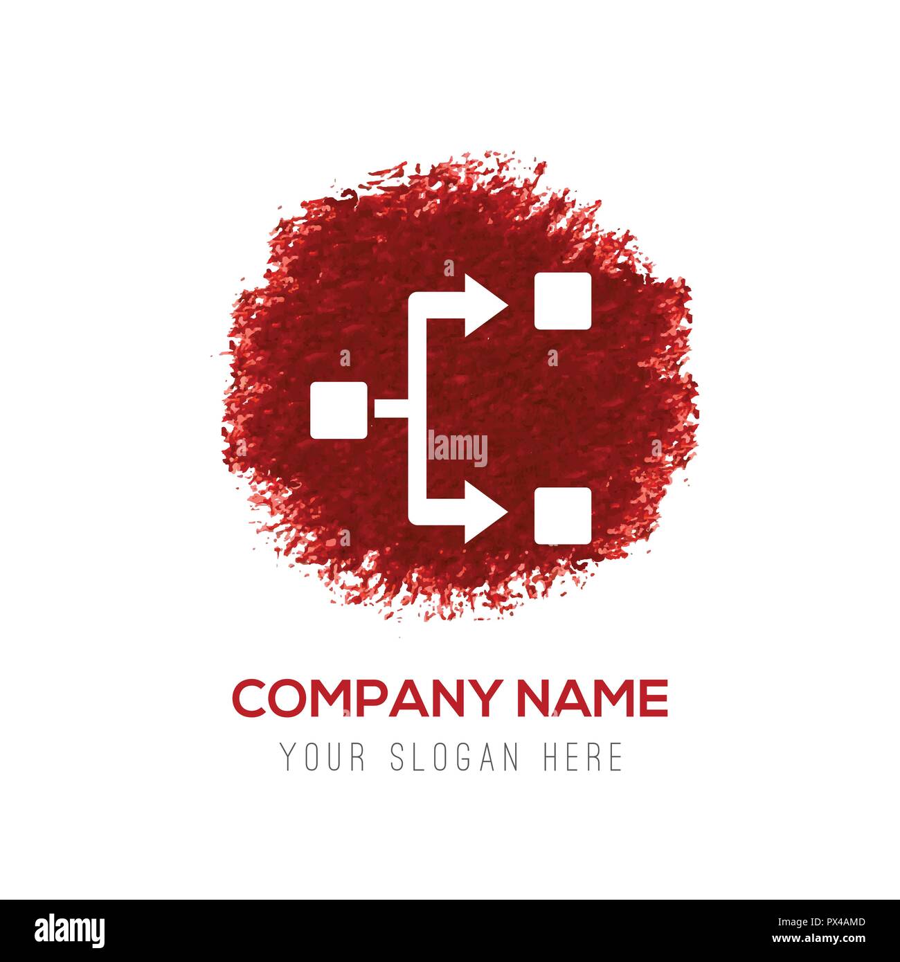 Network icon - Red WaterColor Circle Splash Stock Vector Image & Art ...