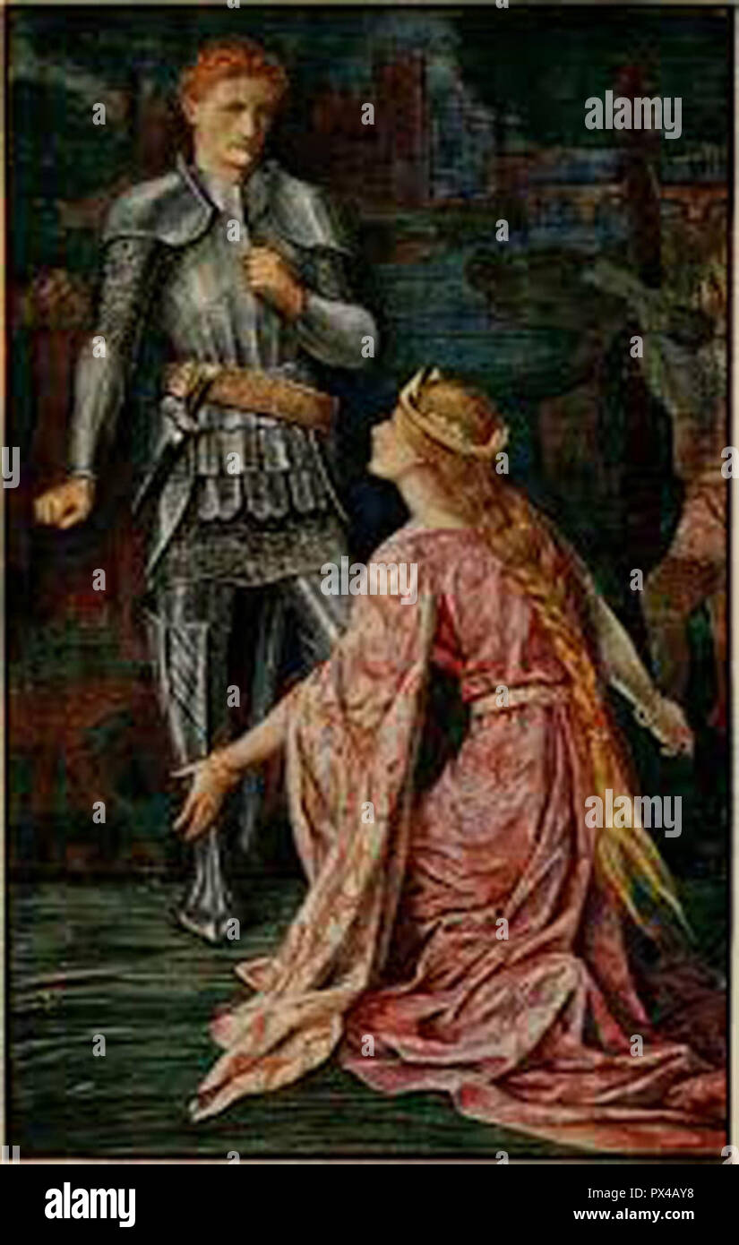 arthurian vintage illustration Stock Photo - Alamy