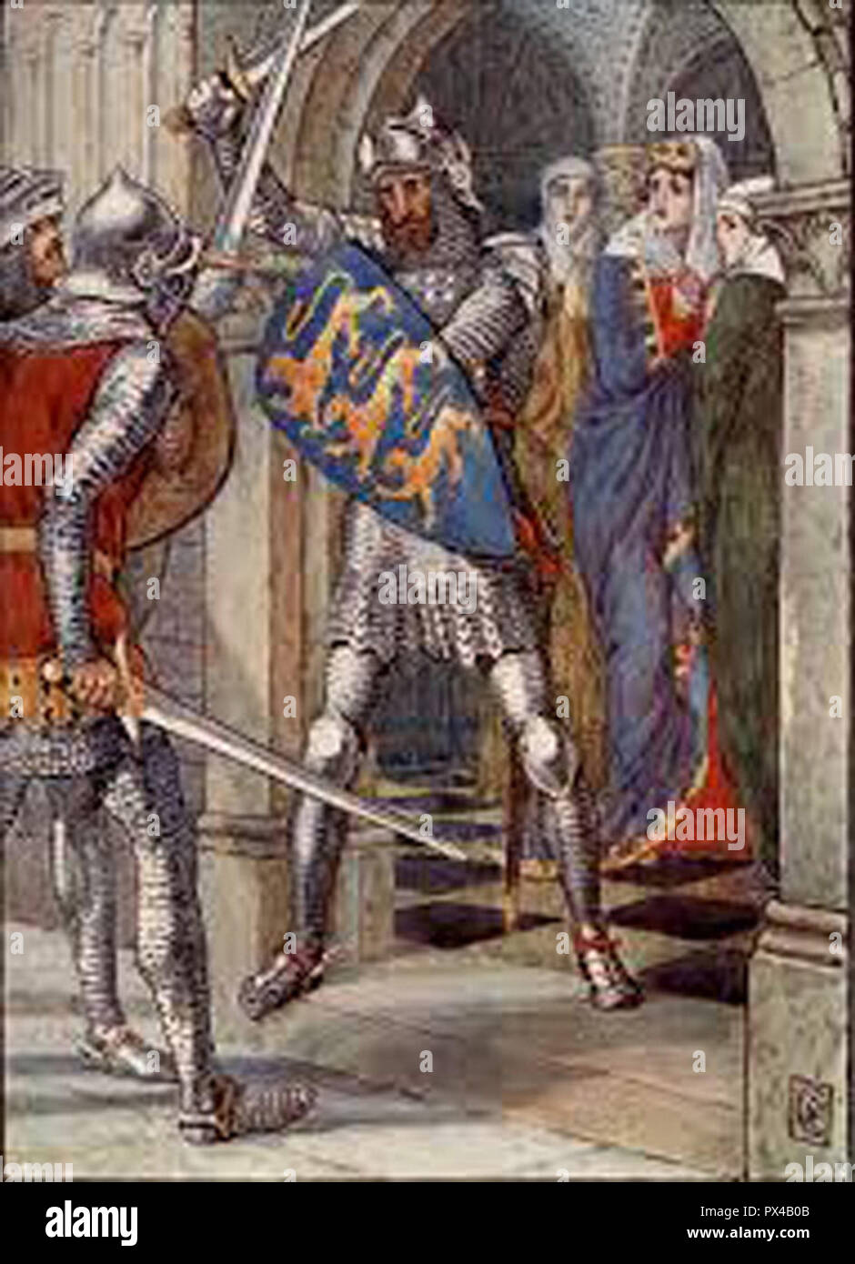 arthurian vintage illustration Stock Photo - Alamy