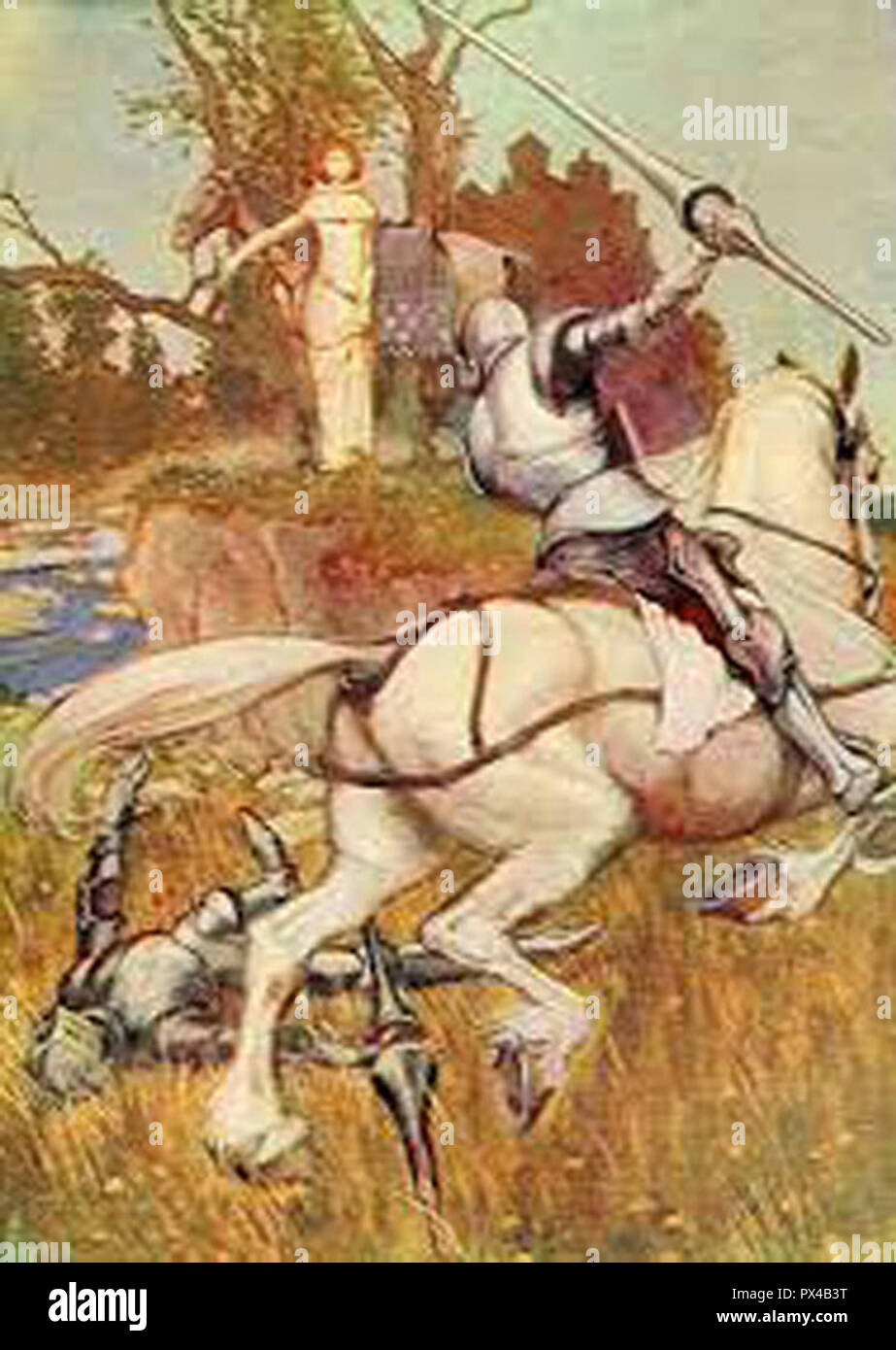 arthurian vintage illustration Stock Photo - Alamy