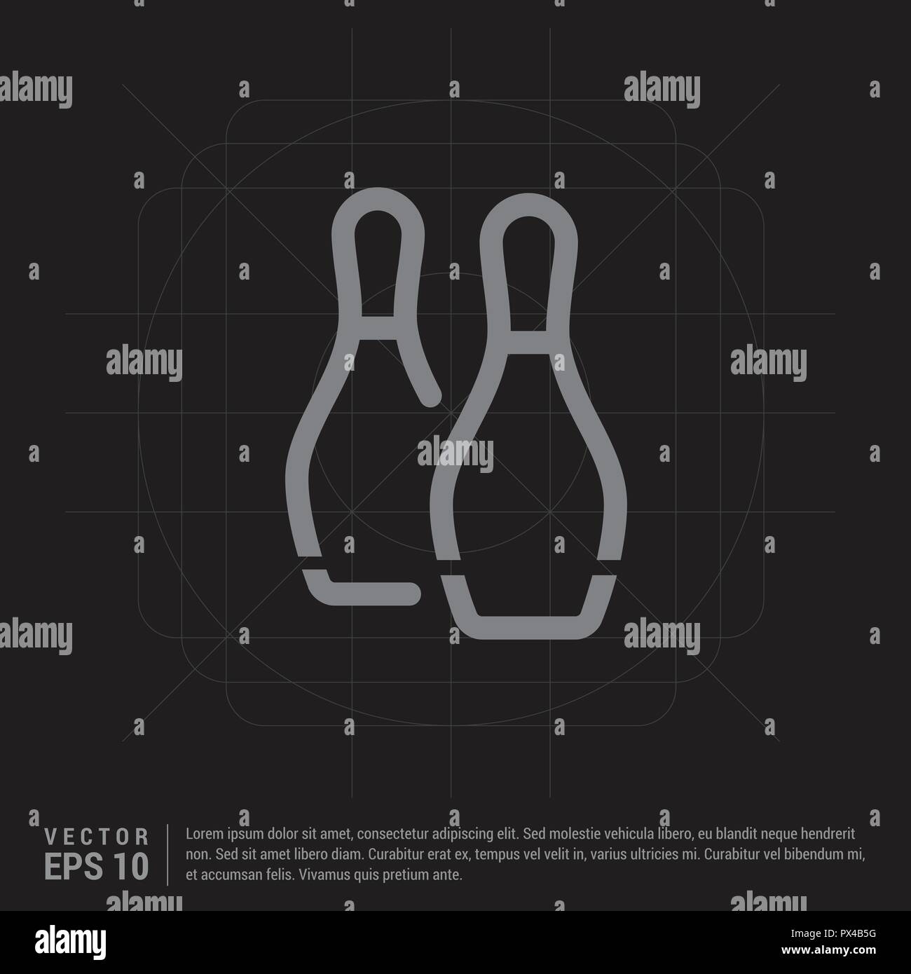 Bowling pins pictogram Stock Vector Images - Alamy