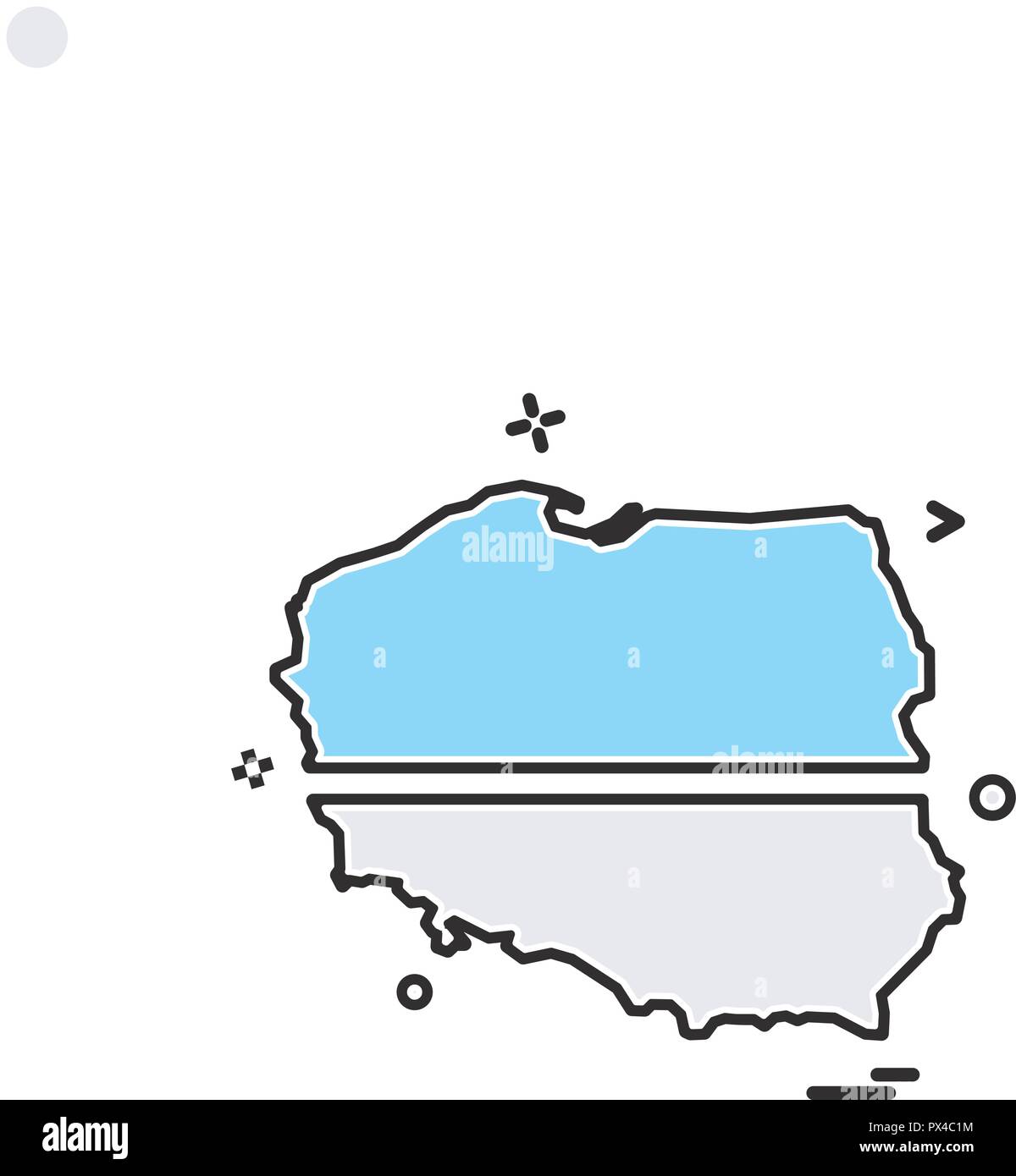 Poland map icon design vector Stock Vector Image & Art - Alamy